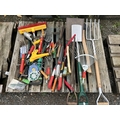 A range of Wolf interchangeable garden tool attachments, various other ...
