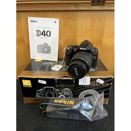 A Nikon D40 camera
