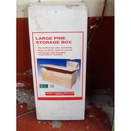 A large pine storage box - new and unused