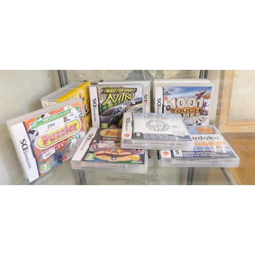 A range of Nintendo DS games
