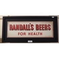 A framed advertising sign "Randall's Beers for Health"