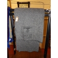 A World War II German military blanket with insignias