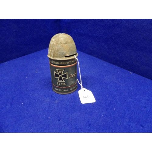 A World War I German trench art money box