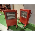 Two Sealey infrared cabinet heaters