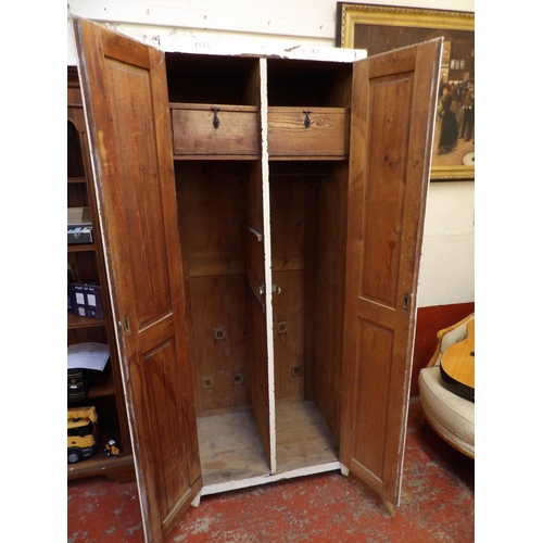 A German World War II double uniform locker - a remnant of the German ...