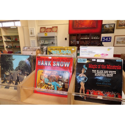 An accumulation of long playing records