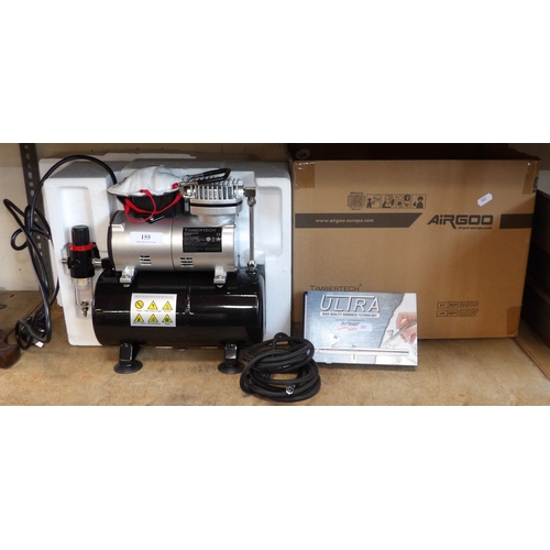 A Timbertech compact air compressor together with an Ultra air brush ...