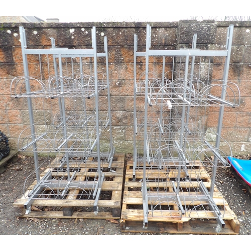 Four wheeled retail display stands - for sale by authority of HM Viscount