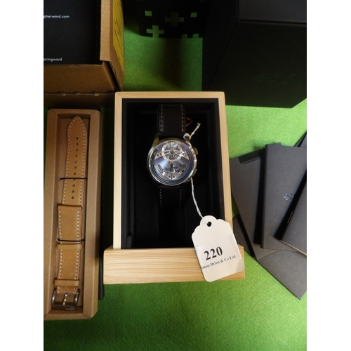 A Christopher Ward C1 Bel Canto Titanium wrist watch together with ...