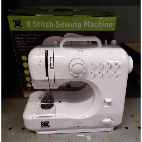 An eight stitch sewing machine