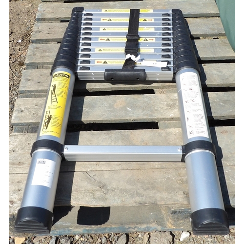 An aluminium 3.8m telescopic ladder