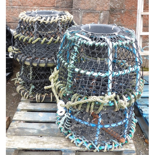 Four inkwell crab pots