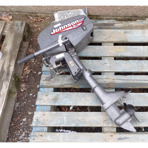 A Johnson 2hp outboard engine