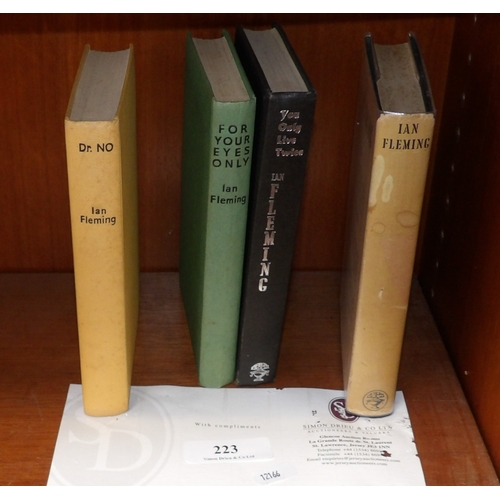 Three first edition Iain Fleming "James Bond" books together with one other