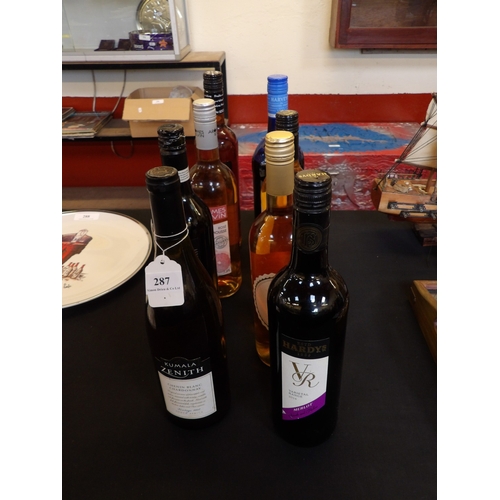 Eight bottles of assorted wines