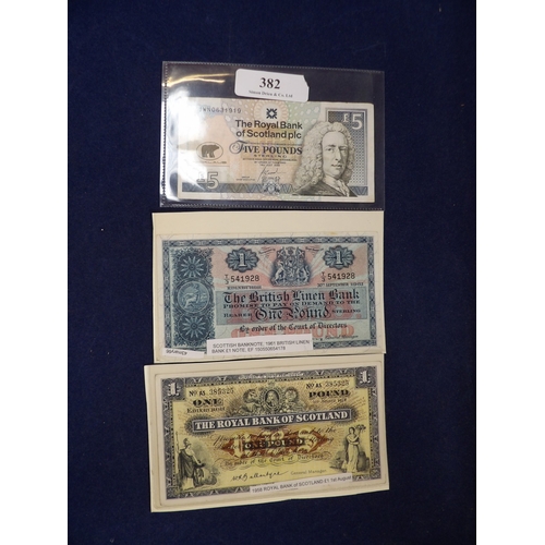Two Bank of Scotland notes 1958 and 1961 together with a 2005 Royal ...
