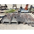 Four galvanised collapsible fishing traps