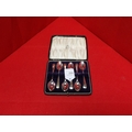 A cased set of six silver teaspoons