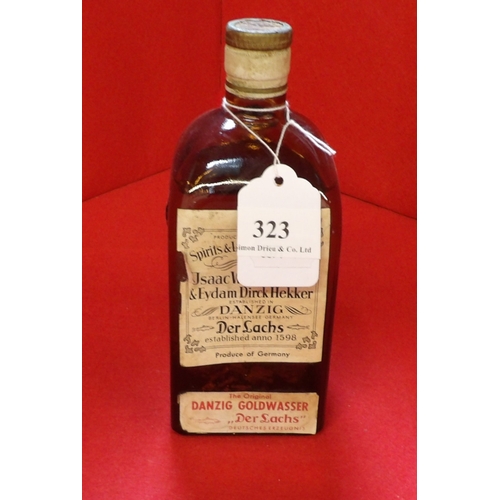 A bottle of Der Lachs Original Danzig-Goldwasser liqueur