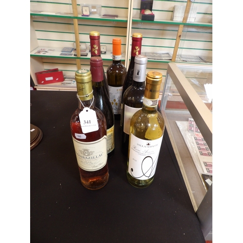 Seven bottles of assorted wines