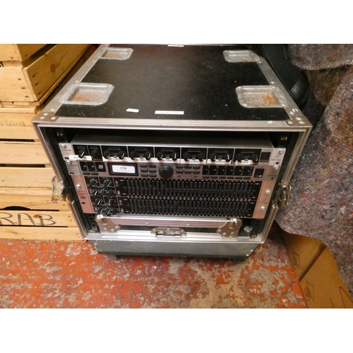 A Behringer Ultra Zone Ultra Drive and Ultra Pro audio system