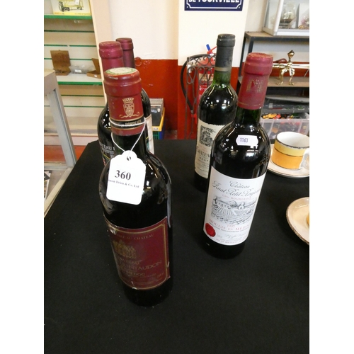 Six bottles of vintage Chateau bottled wines