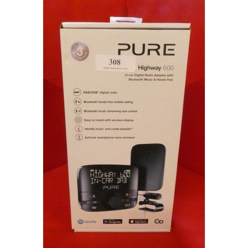 A Pure Highway 600 in car digital radio adaptor with Blue Tooth music ...