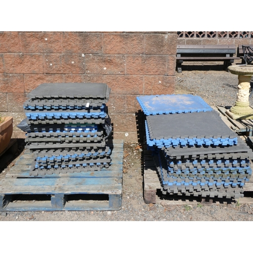 A large quantity of interlocking foam matting