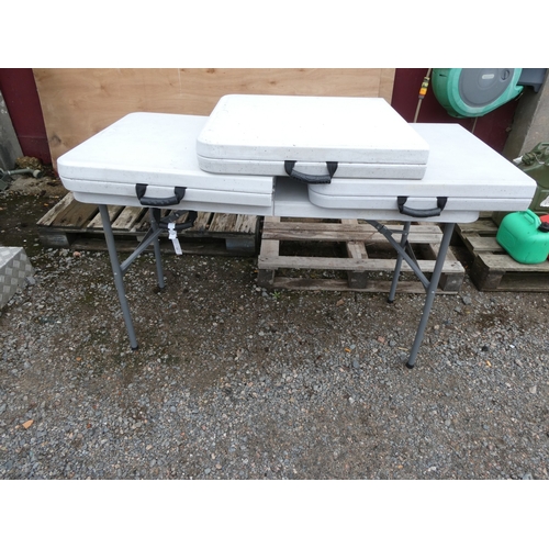 Four Pro Gen folding trestle tables