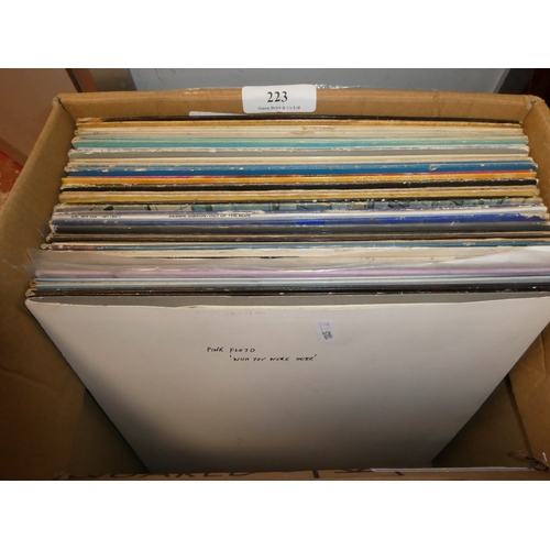 An accumulation of long playing records