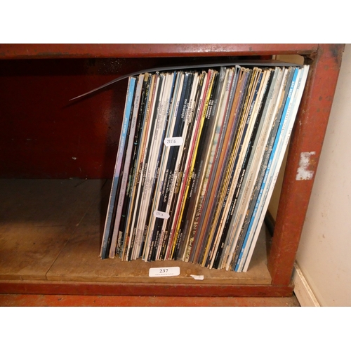 An accumulation of long playing records