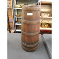 A Georgian metal bound grain measure of tapered form