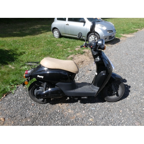 A 2019 Bumblebee Pony electric scooter J101259, odometer reading 4,558 ...
