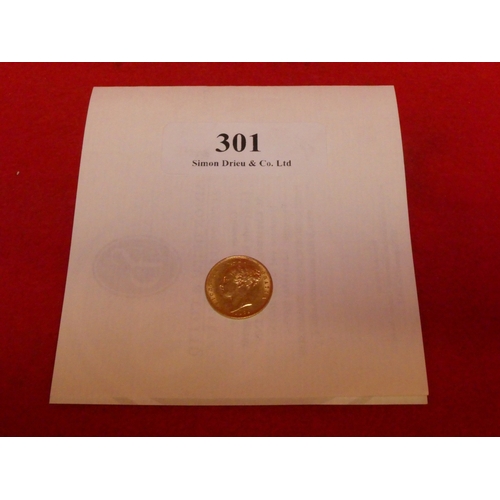 A Victorian gold half sovereign dated 1878 (young head)