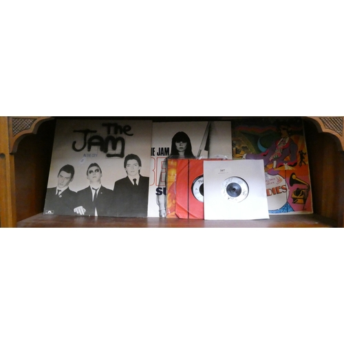 A collection of long playing and single records