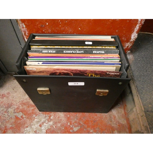 An accumulation of long playing records