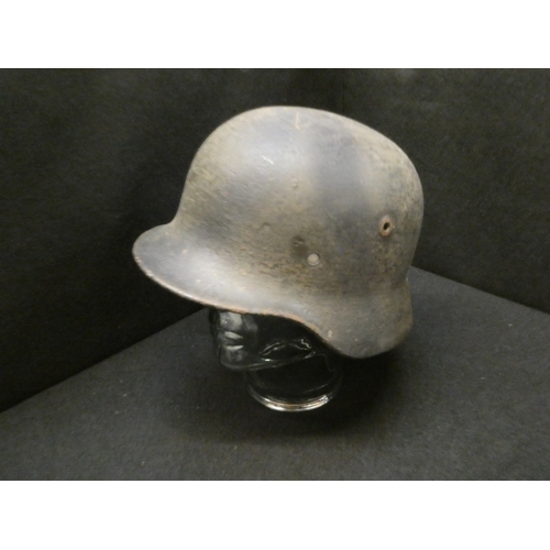 A World War II German helmet