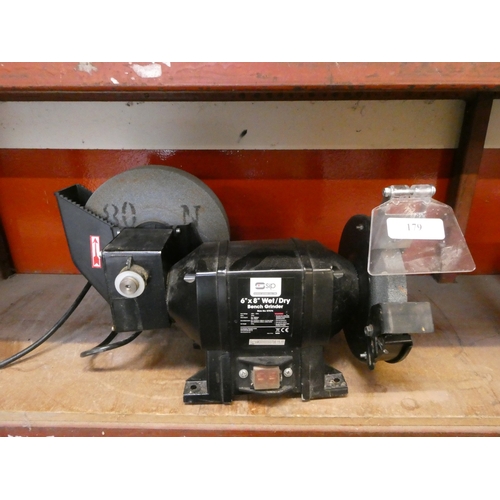 A SIP 6" x 8" wet/dry bench grinder