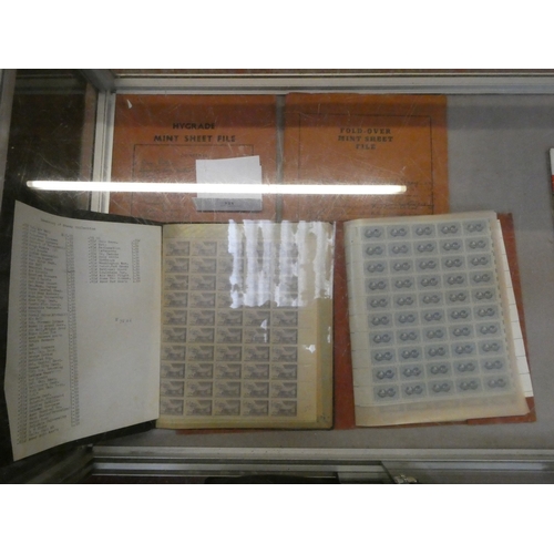 A binder of mint sheet stamps together with three mint sheet files