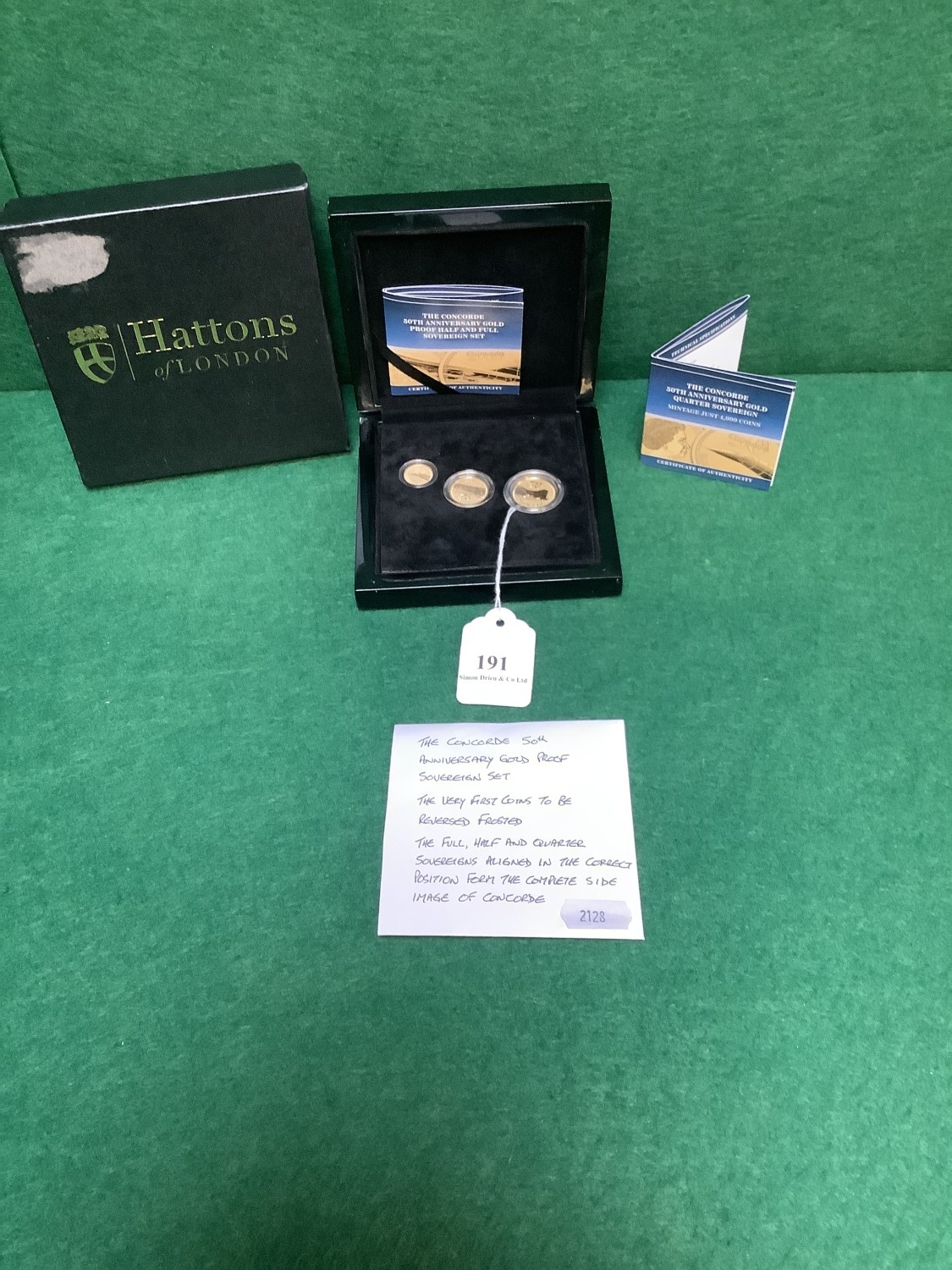 A Concorde 50th Anniversary gold proof sovereign set comprising a full ...