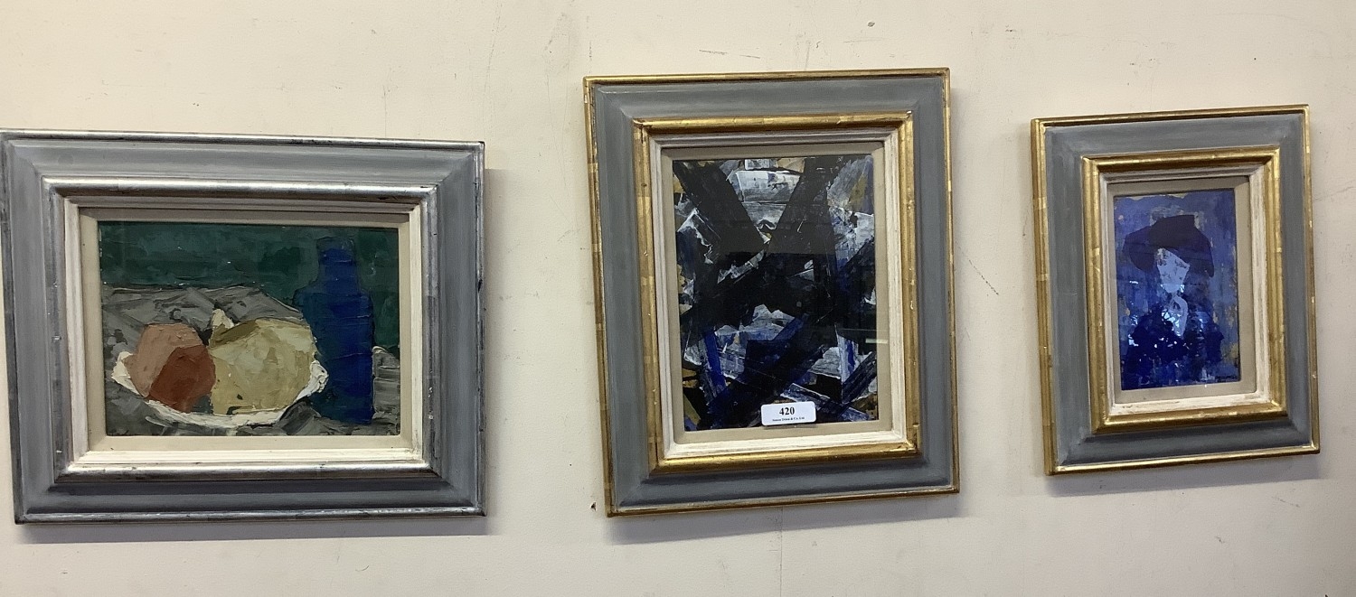Three framed naïve oils