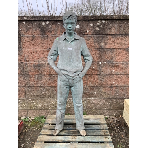 Kate Denton - "William 2004" a sculpture of a boy 1.64m tall