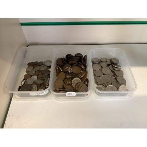 An assortment of vintage coinage