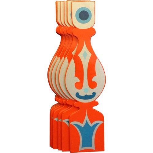 10 x Fairground Balustrade Pieces painted wood, in excellent condition ...