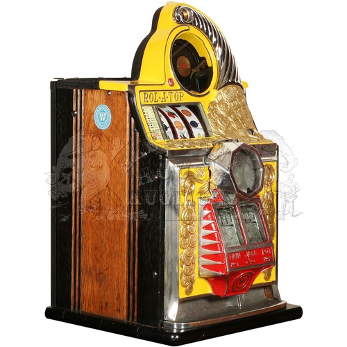 Rol-A-Top Diamond Bell Vintage Coin Operated One Arm Bandit Slot ...
