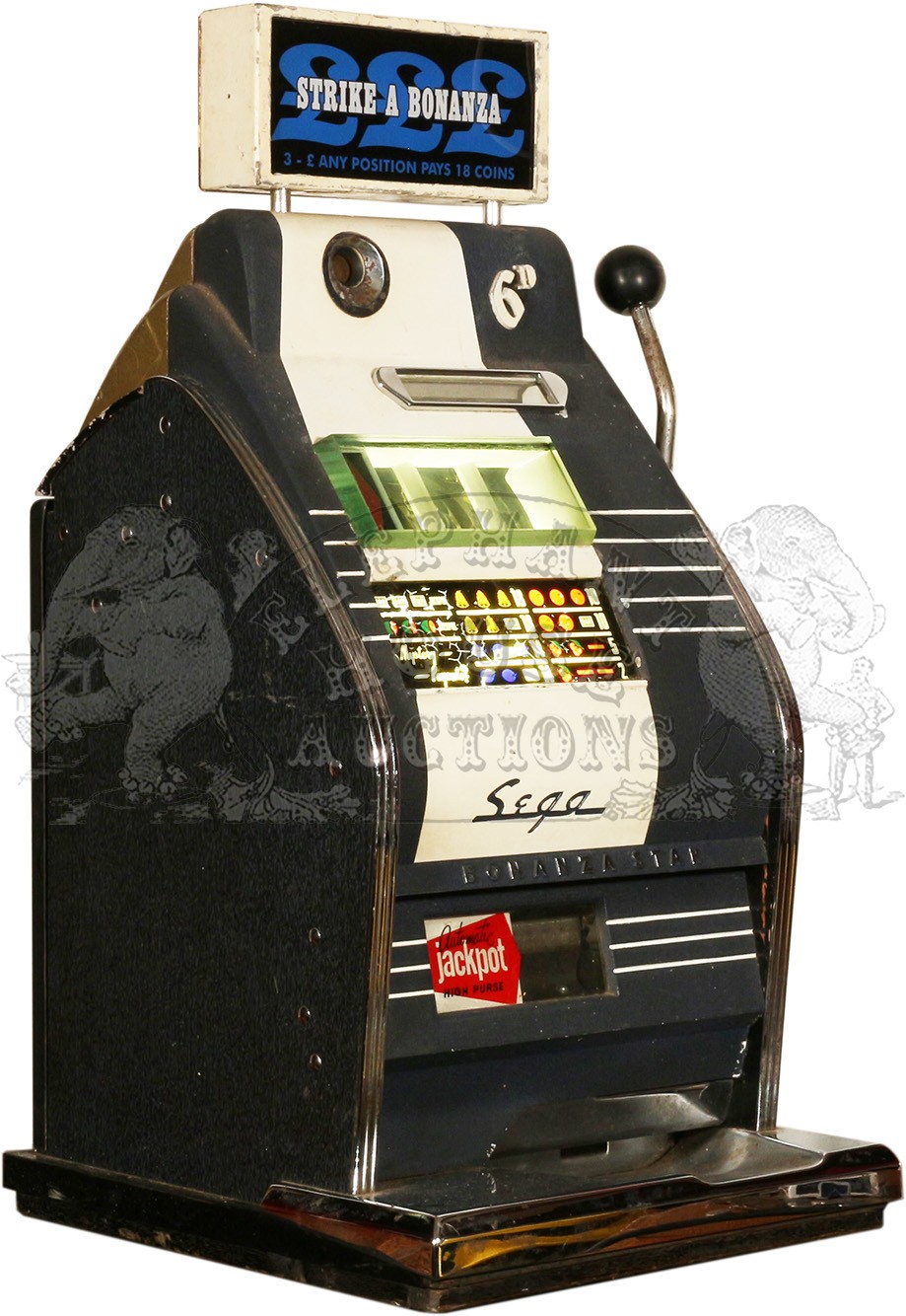 Bonanza Star Vintage Coin Operated One Arm Bandit Slot Machine by Sega ...