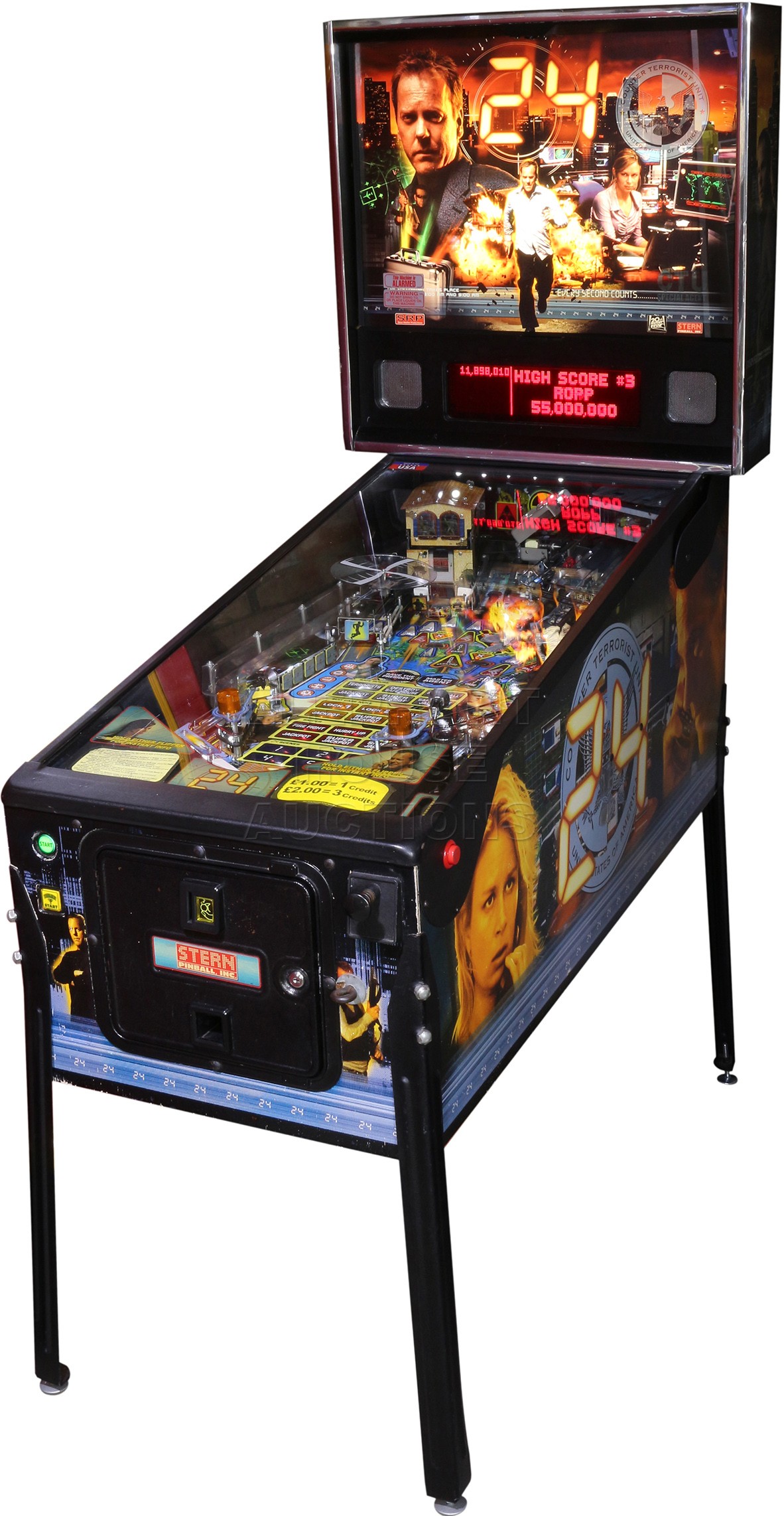 24™ by Stern Pinball Inc., circa 2009, themed after the hit TV show, in ...