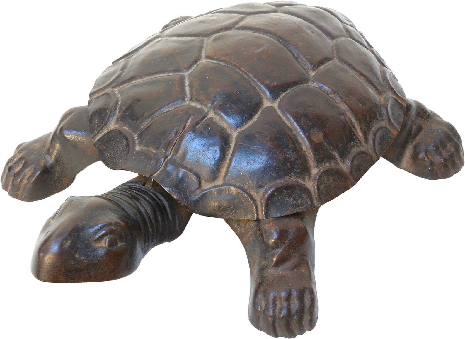 Victorian Turtle Spittoon, cast iron base with copper shell and tin ...