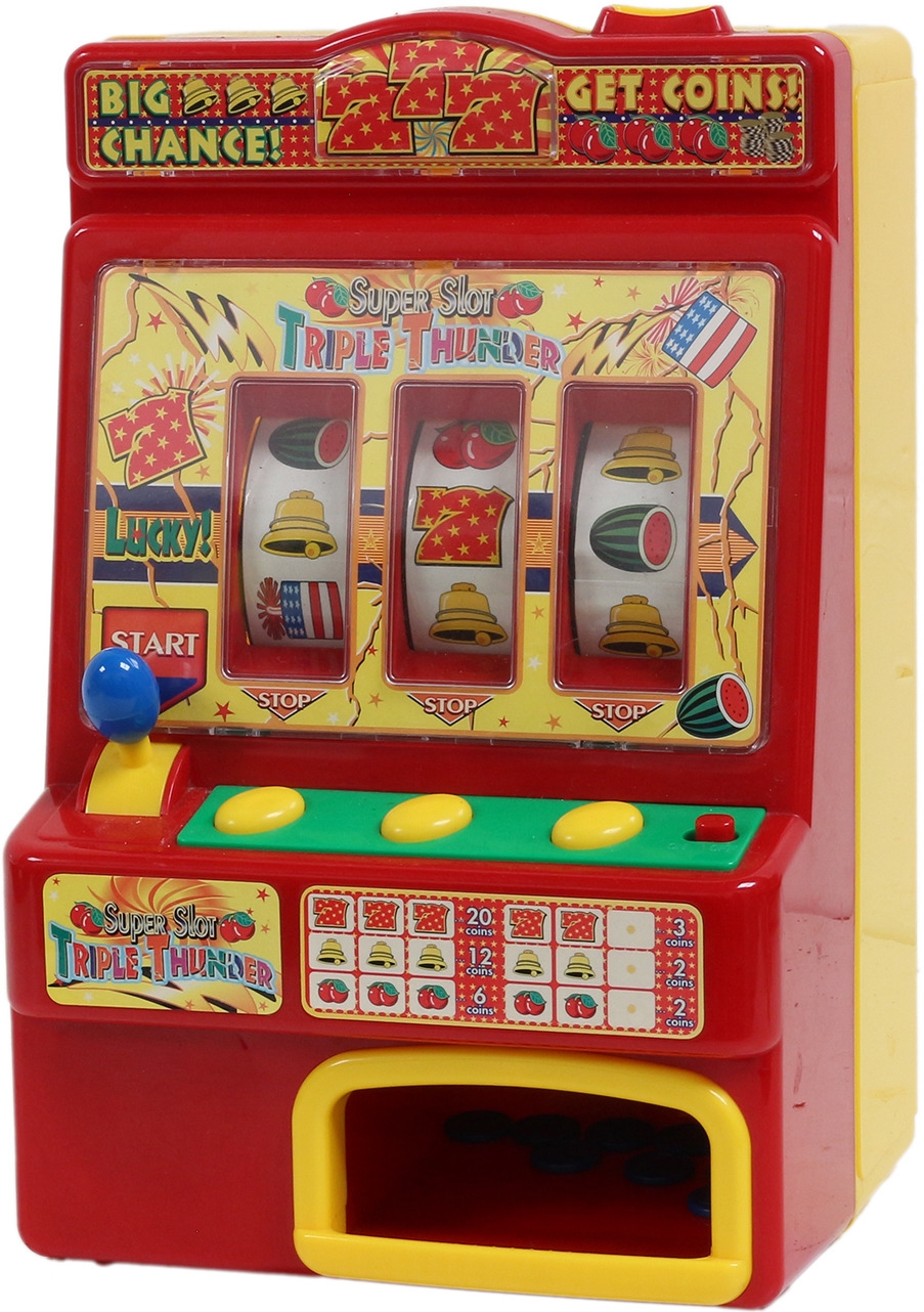 Super Slot Triple Thunder, toy slot machine in good working order with ...