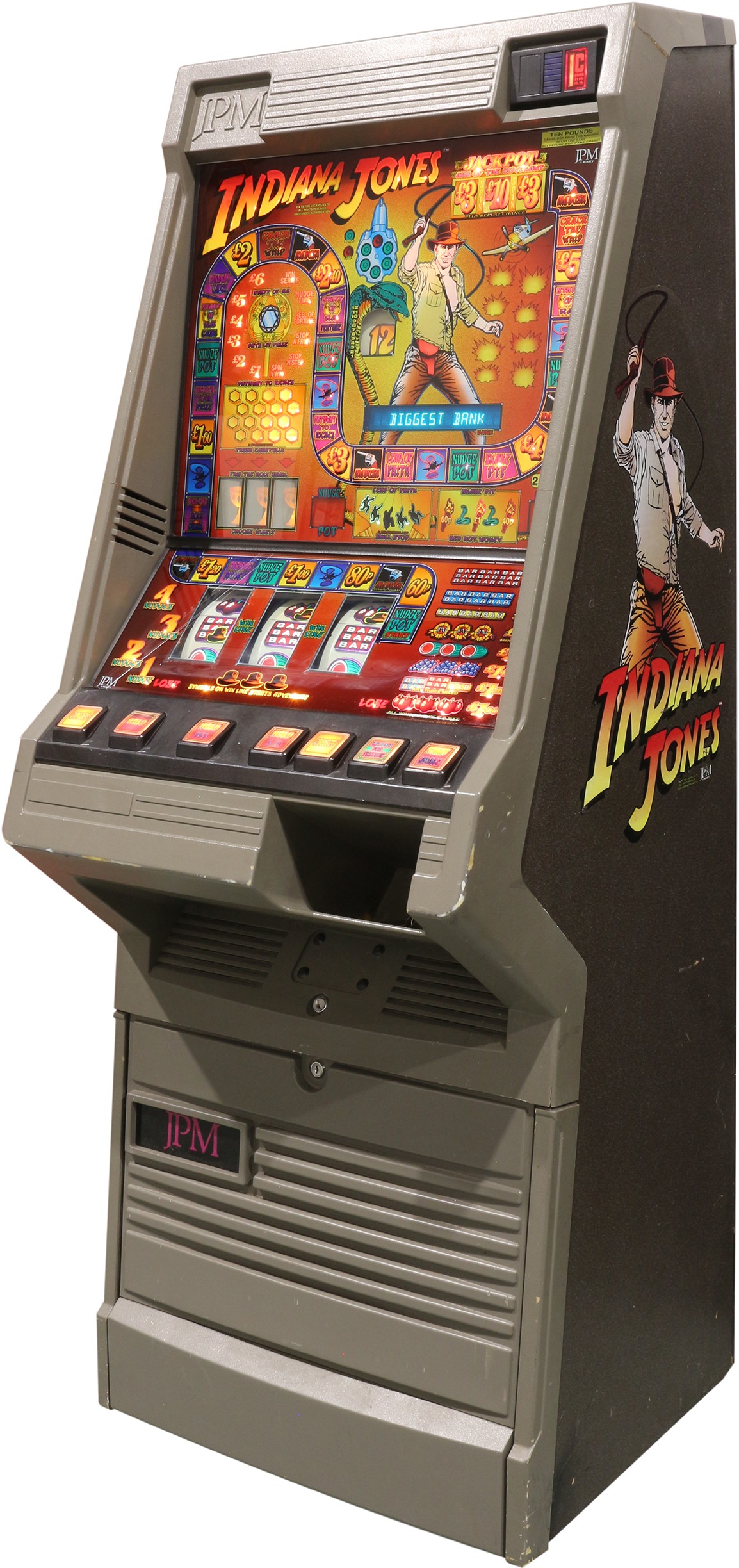 Indiana Jones AWP Gaming Machine by JPM, c. 1995, appears to be ...